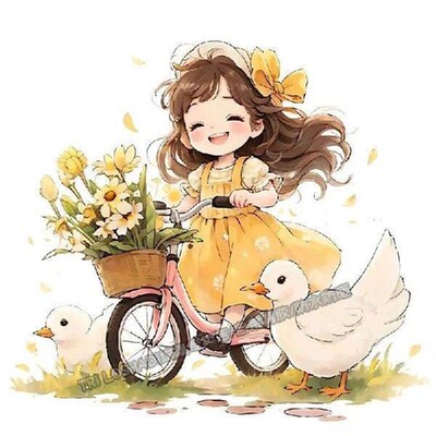 Today Also Try To Be Happy Duck itive Girl Stickers
