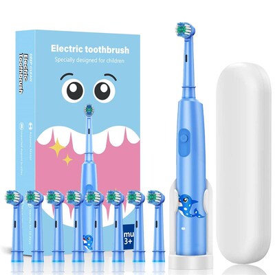 Smart Childrens Electric Toothbrush Round Head Rotating Cle