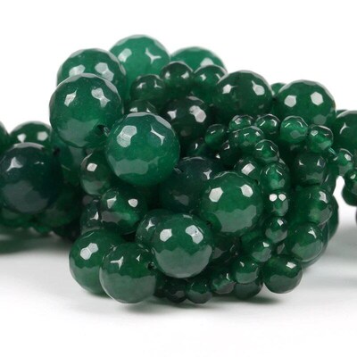 Natural Green reasure Emeralds Jades Stone Round Loose Beads
