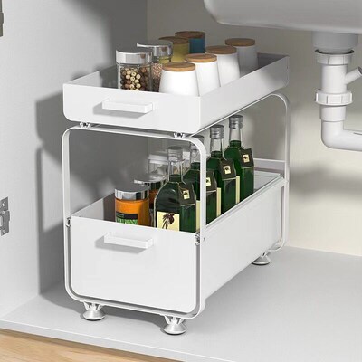 Kitchen Sink Storage Rack Pull-pull-type Layered Storage Rac