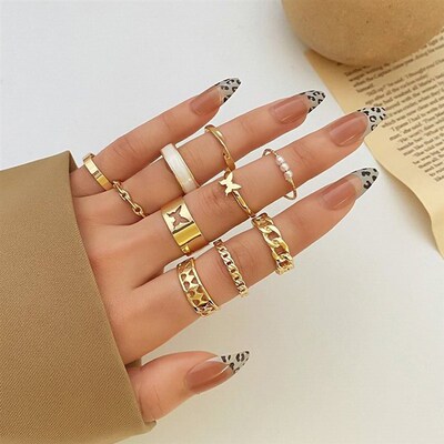 Bohemia Butterfly Hollow Knuckle Ring Set Womens Vintage Me