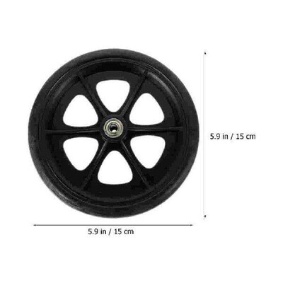 2 Pcs Wheelchair Front Parts Strollers Wheels 6 in Drive