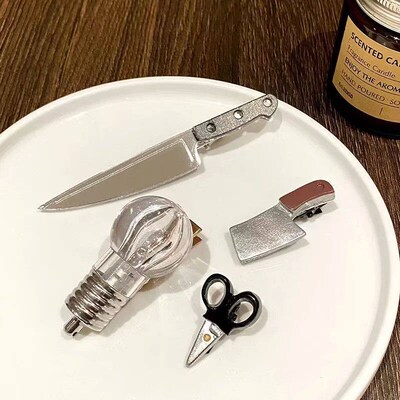 Punk Hairpin Headdress Blade Knife Cool Hair Clips Hair Acce