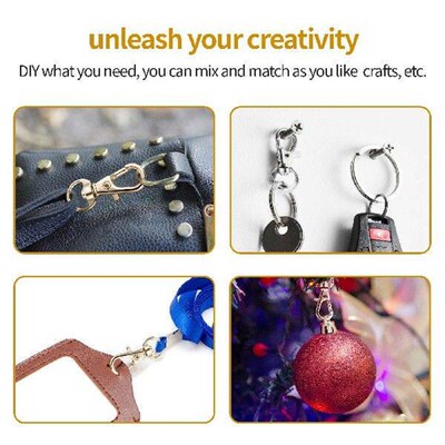 56Pcs Swivel Clasps Set Zinc ALloy Rotating Snap Hooks