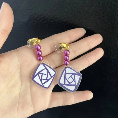 Movie Wish Asha Princess Cosplay Purple Eardrop Choker