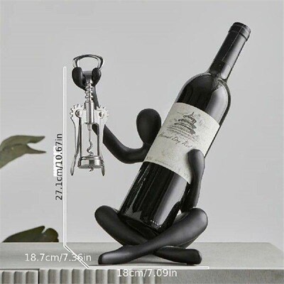 Creative Abstract Character Red Wine Rack Storage Ornament