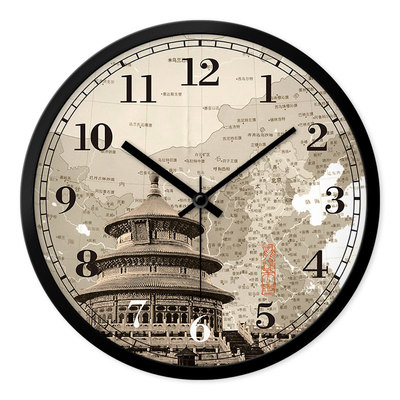 酒店时钟大厅挂表欧式静音挂钟宾馆大堂前台世界时间各国时区钟表