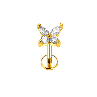 Flower Moon Butterfly Labret Stud Cross Claw Leaf Daith Conc