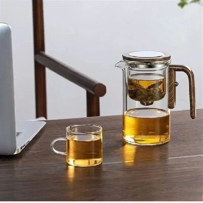 Glass Teapot Household One-Button Tea Water Separation