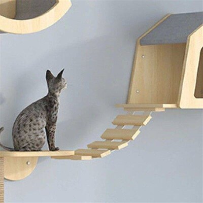 Cat Hammock Climbing Frame Wall Ladder, Climbing Frame