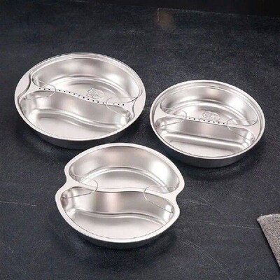 Stackable Divided Food Steamer Tray Round with Handles