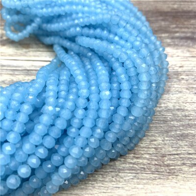 1 strand 3x4mm Crystal Rondelle Beads Faceted Glass Beads fo