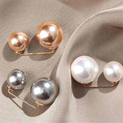 Womens Stylish Brooches Delicate Waist Big Change Pearl