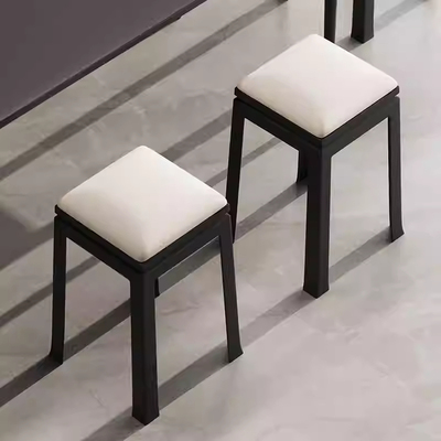三梦塑料凳子家用可叠放板凳客厅加厚软包方凳结实耐用餐椅小椅子