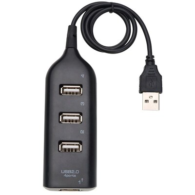 Kebidu Universal USB Hub 4 Port USB 2.0  with Cable High Spe