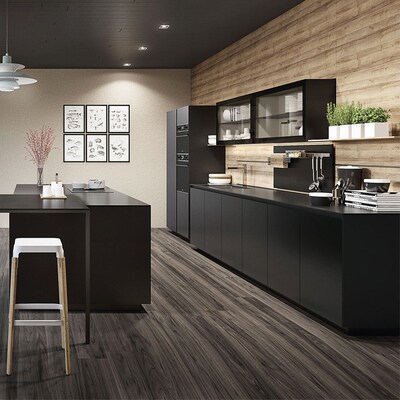 Black matt lacquer european style bespoke ready assemble kit