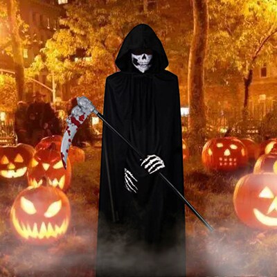New Creative Halloween Grim Reaper Costume Unisex Cloak Kids