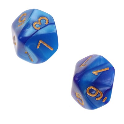 10pcs 10 Sided Dice D10 Polyhedral Dice for DD  16mm DND RPG