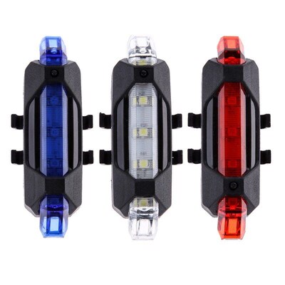 Bicycle Light Waterproof Rear Tail Light LED USB Style Recha