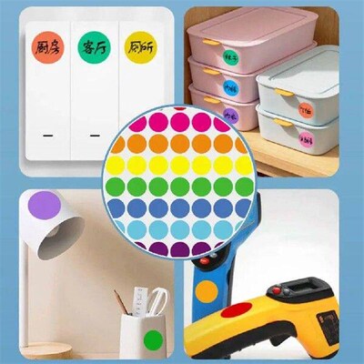 Colorful Dot Stickers Waterproof Circle Sticker Labels