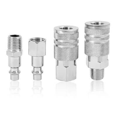 14Pcs 1/4 Euro Air Line Hose Compressor Metal Couplings C