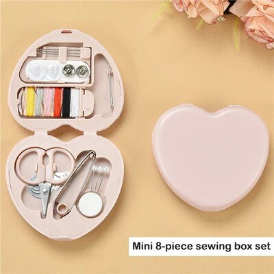 Portable Travel Mini Sewing Kit Buttons Pins Storage Boxes H