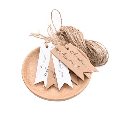 100pcs/lot Packaging Tags Handmade Hang Tag Kraft Paper Tags