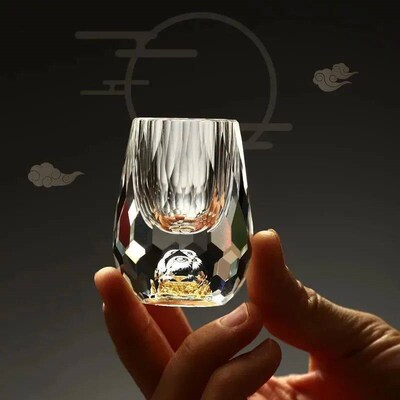 Luxury Crystal Glass Vodka Sake Shochu Bar Liqueur Double Bo