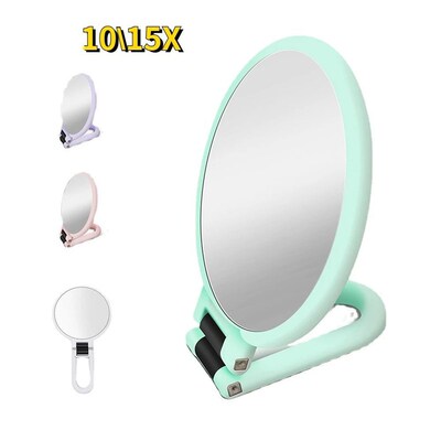 10/15X 180 Rotatable Magnifying Light Makeup Mirror Handhe
