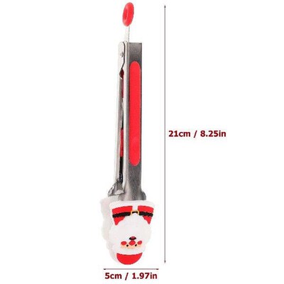 4 Pcs Stainless Steel Food Clips Tongs Accessories Silica