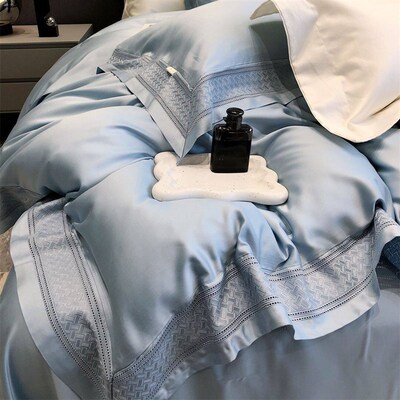 High-end 100 Lanjing Tencel Four-piece Light Luxury Style Ic