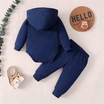 Spring 0-24 Months Newborn Baby Boy 2PCS Clothes Set Long Sl