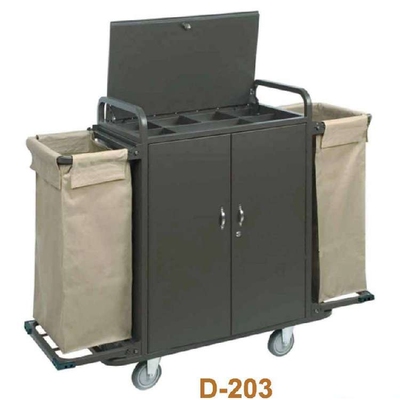 超宝D-203全金属喷塑房口车带盖 D-203A酒店客房服务车无盖