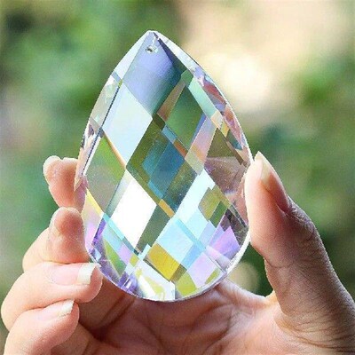 75mm AB Color Lattices Crystals Teardrop shape Prism Sun