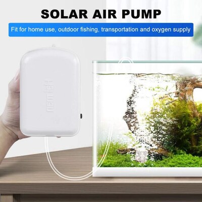 Solar Powered Oxygenator Aerator Aquarium Air Pump Solar Pan