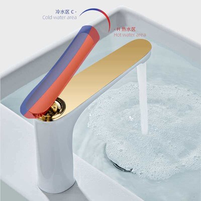 Bathroom Bathroom Full Copper Single Hole Counter Basin Hot