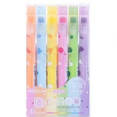 6 Colors/set Pastel Gel Highlighters Fragrance  Highlighters