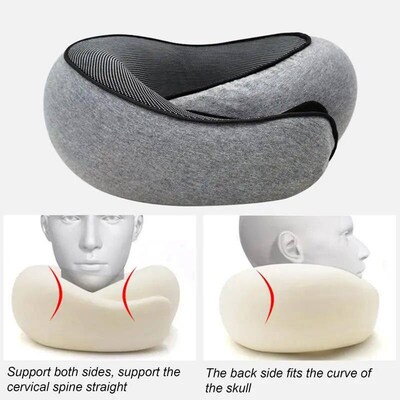 Travel Pillow Memory Foam Neck Support Flight Comfortable He