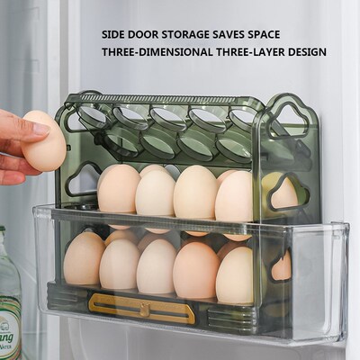 Egg Storage Box Egg Crisper Storage Container Kitchen Organi