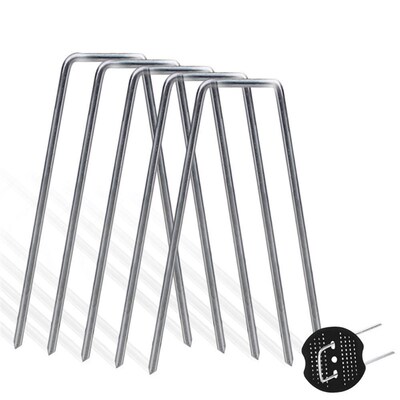 U-Shaped Staples Garden Stakes Pins Galvanized Landscape Peg