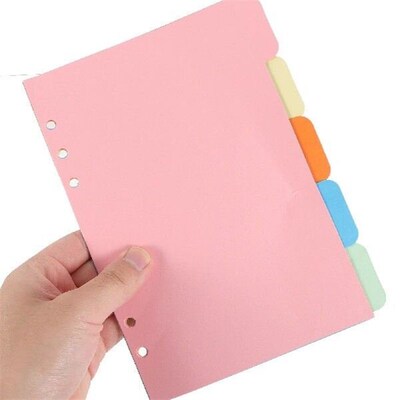 2 Sets/1 Set 5 Colors PP Tab Dividers A5 Note Index