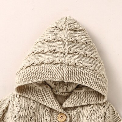 Baby Rompers Autumn Hood Long Sleeve Newborn Boys Girls Knit