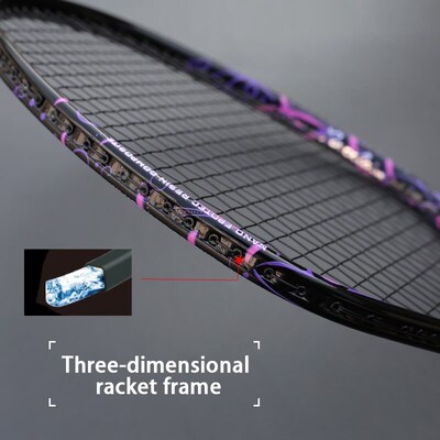 Professional Max 30 Pounds 4U V-Shape Badminton Racket Strun