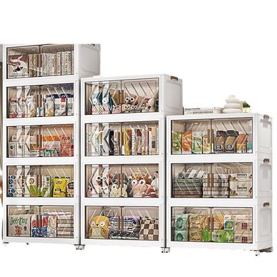 Folding storage cabinet toy multi-layer storage cabinet