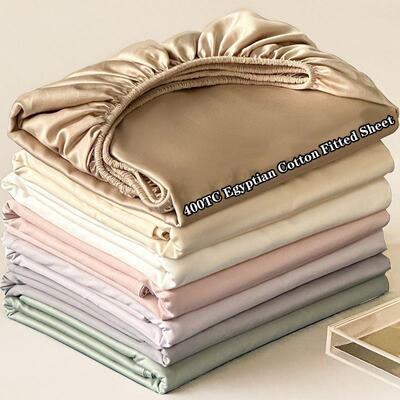 Soft Luxury Egyptian Cotton Fitted Bed Sheet with Elastic