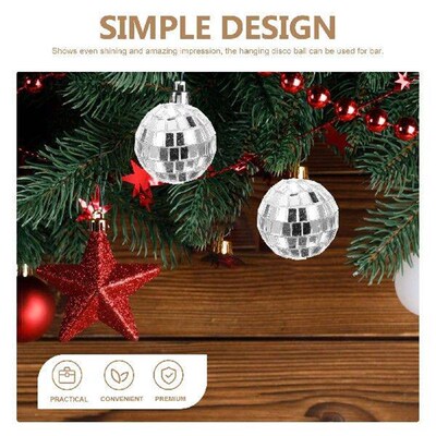 12 Pcs Disco Mirror Ball Balls Mini Balloons Decoration