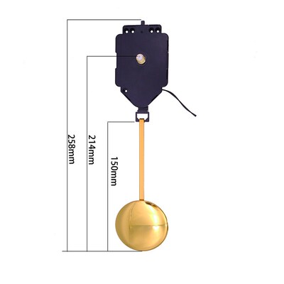 DIY Wall Clock Pendulum Movement Mechanism with Hands Quartz