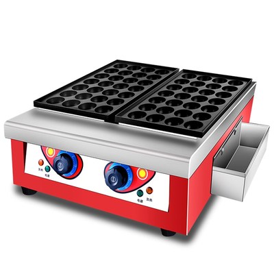 利斯凯尔电热鱼丸炉板烤盘章鱼小丸子机器商用虾扯蛋肉丸机小吃