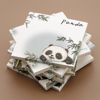 Cute Panda Posted it Sticky Notes Adhesive Memo Notepad-跨境