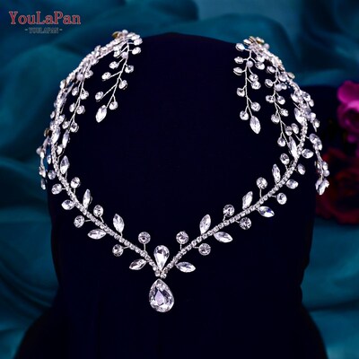 YouLaPan HP466 Wedding Forehead Headband Rhinestone Women He